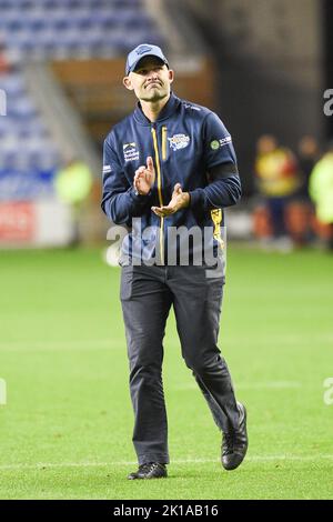 Rohan Smith Head Coach of Leeds Rhinos plays with a rugby ball ahead of ...