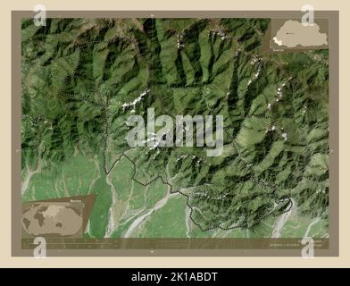 Samtse, district of Bhutan. High resolution satellite map Stock Photo ...
