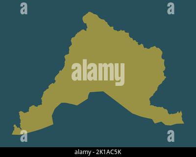Sarpang, district of Bhutan. Solid color shape. Locations and names of ...
