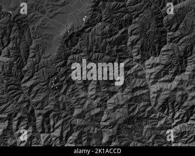 Thimphu, district of Bhutan. Elevation map colored in wiki style with ...