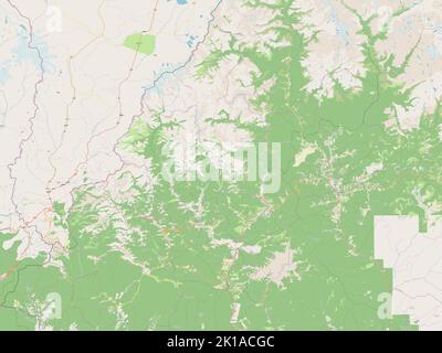 Thimphu, district of Bhutan. Open Street Map. Locations and names of ...