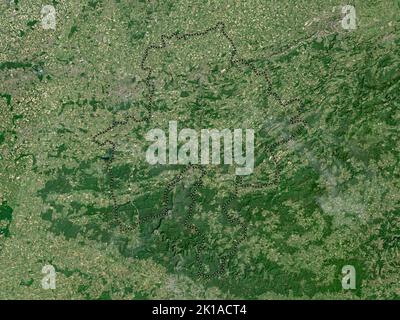 Namur, province of Belgium. High resolution satellite map. Locations of ...