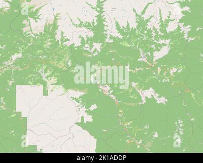 Trongsa, district of Bhutan. Open Street Map. Locations and names of ...