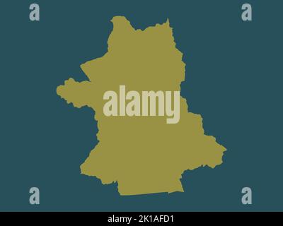 Zhemgang, district of Bhutan. Solid color shape. Locations and names of ...