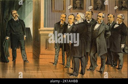President Garfield and his Cabinet Stock Photo - Alamy