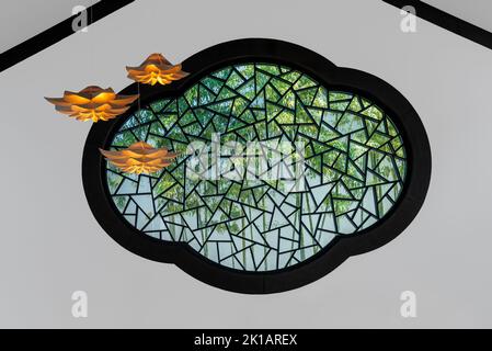 Floral windows of classical gardens in Suzhou, China Stock Photo - Alamy