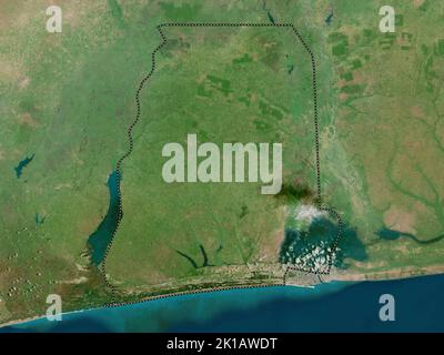 Atlantique, department of Benin. High resolution satellite map ...