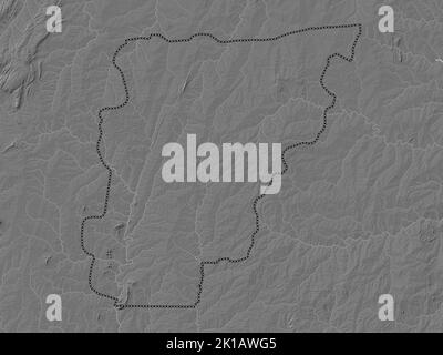 Borgou, department of Benin. Elevation map colored in wiki style with ...