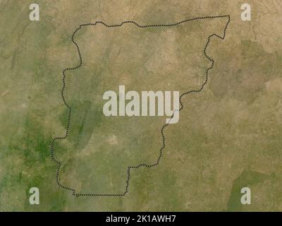 Borgou, department of Benin. Low resolution satellite map. Locations ...