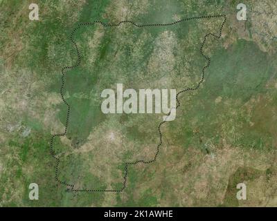Borgou, department of Benin. High resolution satellite map. Locations ...