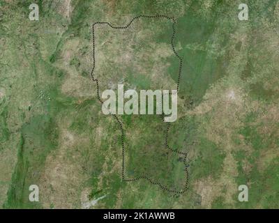 Donga, department of Benin. High resolution satellite map. Locations ...