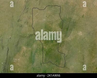Donga, department of Benin. Low resolution satellite map. Corner ...