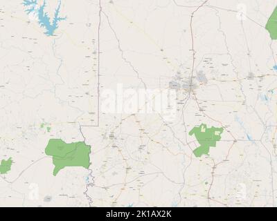 Kouffo, department of Benin. Open Street Map. Locations of major cities of the region. Corner ...