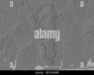 Plateau, department of Benin. Elevation map colored in wiki style with ...