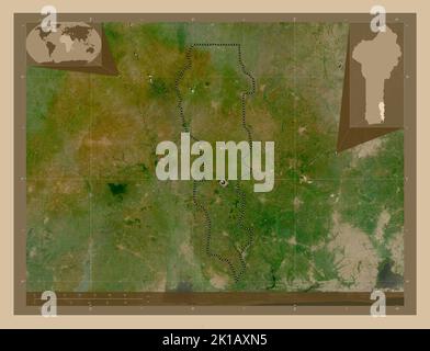 Plateau, department of Benin. Low resolution satellite map Stock Photo ...