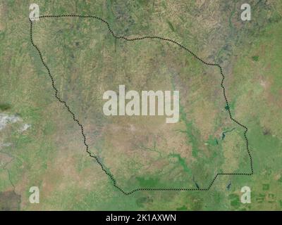 Zou, department of Benin. High resolution satellite map. Locations of ...