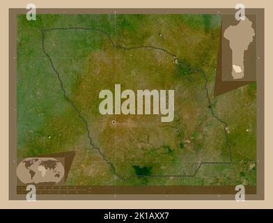 Zou, department of Benin. Low resolution satellite map Stock Photo - Alamy