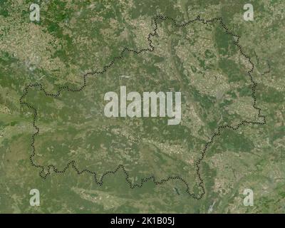 Homyel', region of Belarus. Low resolution satellite map. Corner ...