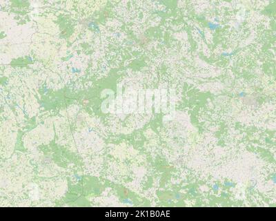 Hrodna, region of Belarus. Open Street Map. Locations and names of ...