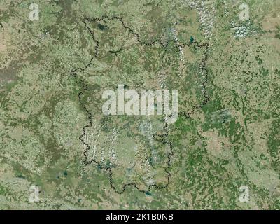 Minsk, region of Belarus. High resolution satellite map. Locations of ...