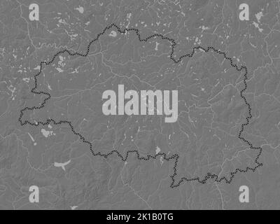 Vitsyebsk, region of Belarus. Bilevel elevation map with lakes and ...