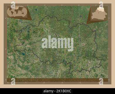Vitsyebsk, region of Belarus. Low resolution satellite map Stock Photo ...