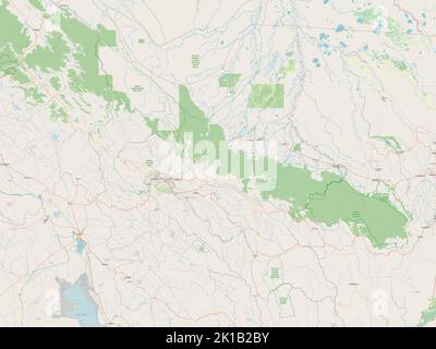 Cochabamba, department of Bolivia. Open Street Map. Locations and names ...