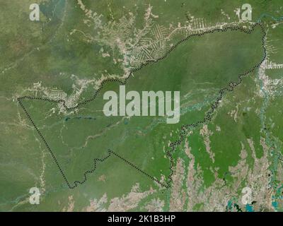 Pando, department of Bolivia. High resolution satellite map. Corner ...