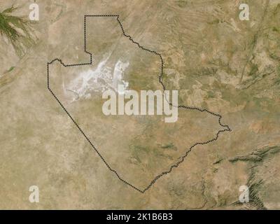 Central, district of Botswana. Low resolution satellite map. Locations ...