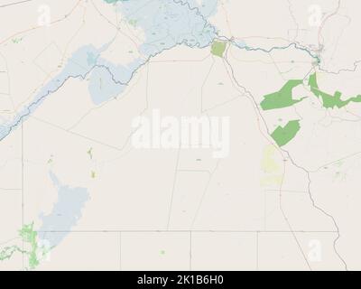 Chobe, district of Botswana. Open Street Map. Locations and names of ...