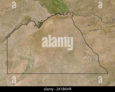 Chobe, district of Botswana. Low resolution satellite map. Corner ...