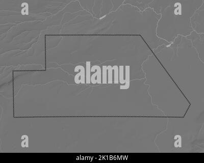 Ghanzi, district of Botswana. Elevation map colored in wiki style with ...