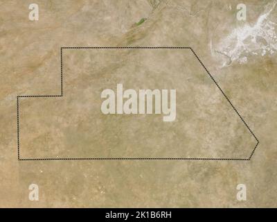 Ghanzi, district of Botswana. Low resolution satellite map. Locations ...