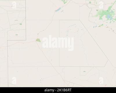 Ghanzi, district of Botswana. Open Street Map. Corner auxiliary ...