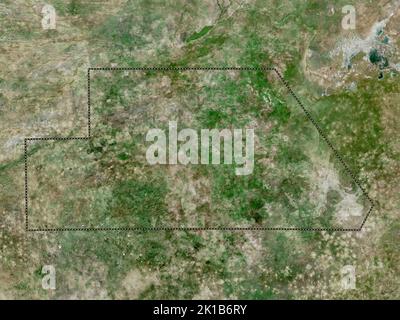 Ghanzi, district of Botswana. High resolution satellite map. Locations ...