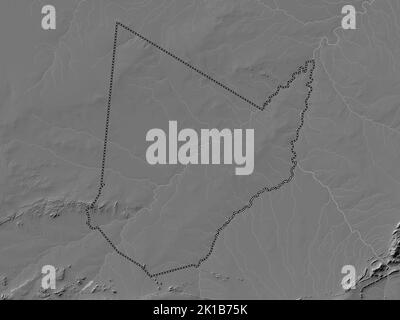 Kgatleng, district of Botswana. Elevation map colored in wiki style ...