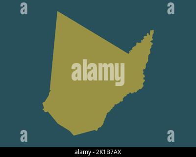 Kgatleng, district of Botswana. Solid color shape. Locations and names ...