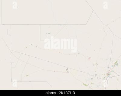 Kweneng, district of Botswana. Open Street Map. Locations of major ...