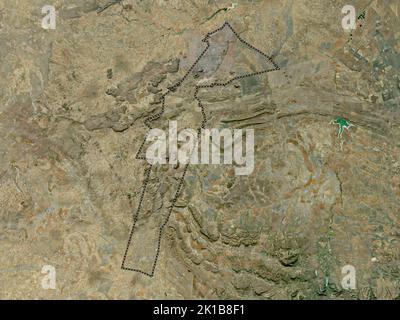South-East, district of Botswana. High resolution satellite map ...