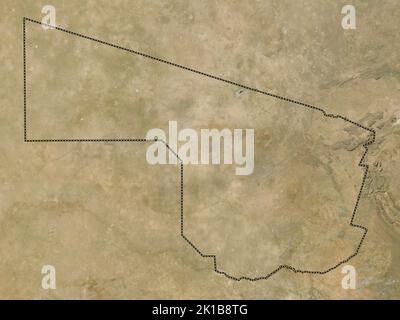 Southern, district of Botswana. Low resolution satellite map. Locations ...