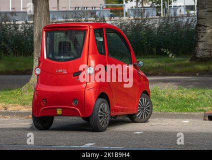 Small Red Disabled Car Amsterdam Holland Netherlands Europe Stock Photo ...