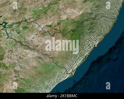 Alagoas, state of Brazil. High resolution satellite map. Locations of ...