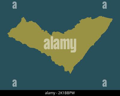 Alagoas, state of Brazil. Solid color shape. Locations and names of ...