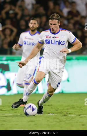 Lecce's Italian defender Federico Baschirotto celebrates after scoring ...