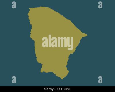Ceara, state of Brazil. Solid color shape. Locations and names of major ...