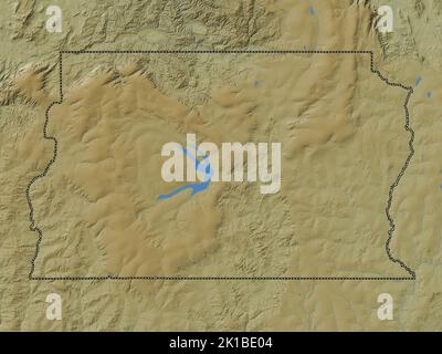 Distrito Federal, federal district of Brazil. Colored elevation map ...