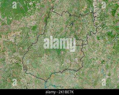 Goias, state of Brazil. High resolution satellite map. Locations and ...