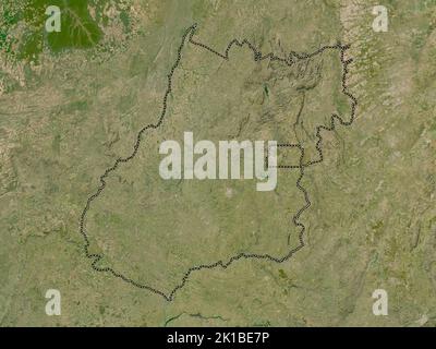 Goias, state of Brazil. Low resolution satellite map. Locations and ...