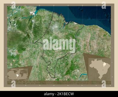 Maranhao, state of Brazil. High resolution satellite map Stock Photo ...