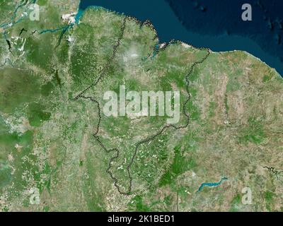 Maranhao, state of Brazil. High resolution satellite map. Locations and ...